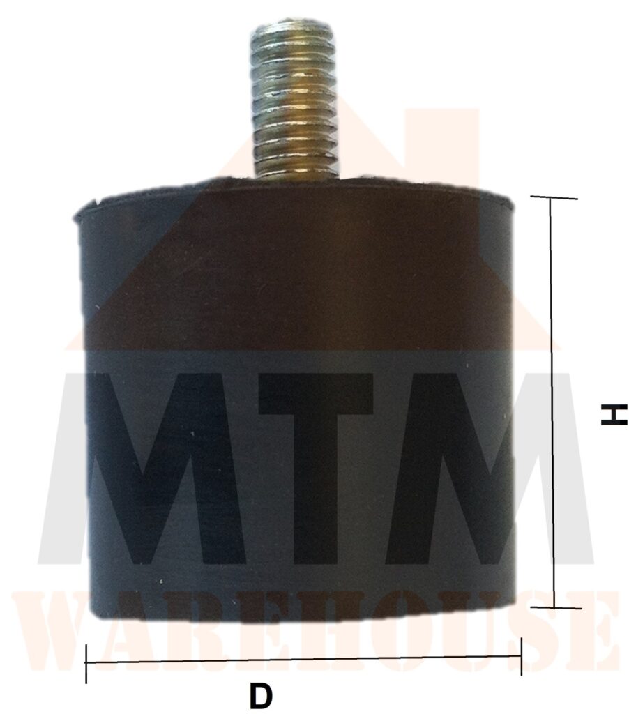 4 Pack Anti-Vibration Mount Steel Rubber 55 Hardness Male Buffer M5 M6 ...
